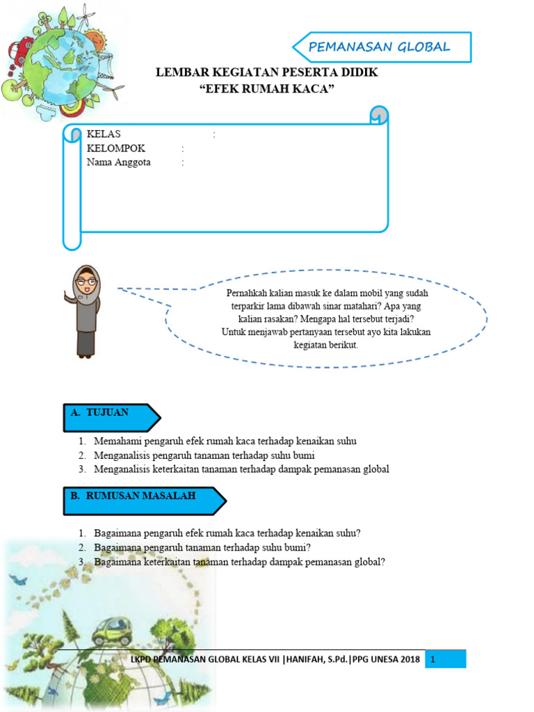 6 LKPD 1 Efek Rumah Kaca | PDF