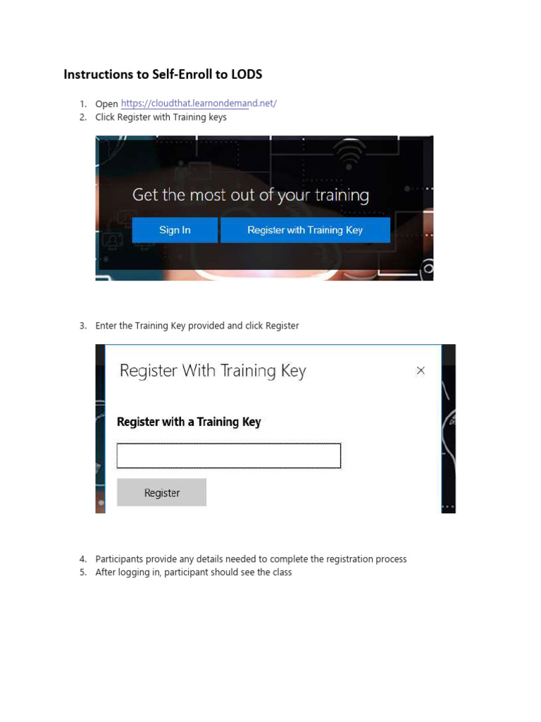 Self-Enroll Guide for LODS Users | PDF