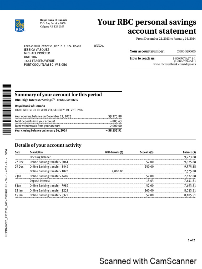 Bank Statement Dec 2023 to April 2024 | Download Free PDF | Banks ...