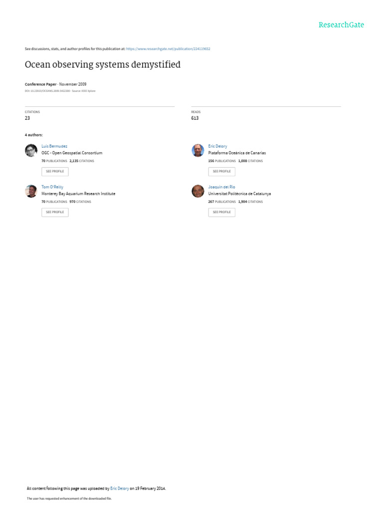 Ocean Observing Systems Demystified | PDF | Computing | Computer Science