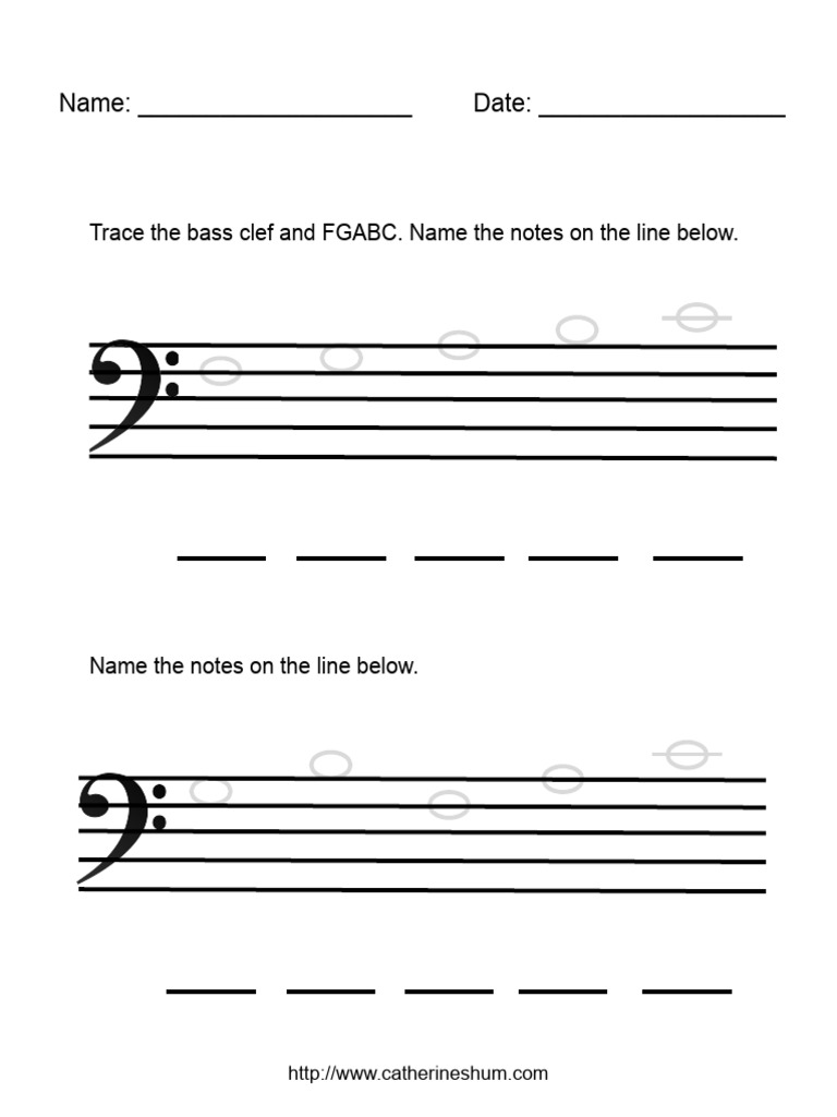 FGABC Piano Worksheet | PDF | Sports & Recreation