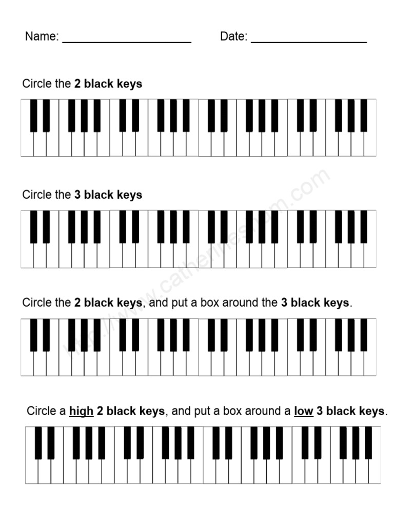 Black Keys Identification Exercise | PDF