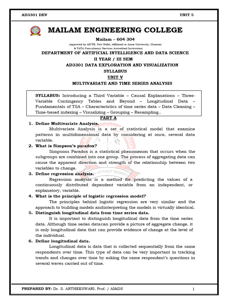 Unit 5 Dev 2023 | PDF | Regression Analysis | Logistic Regression