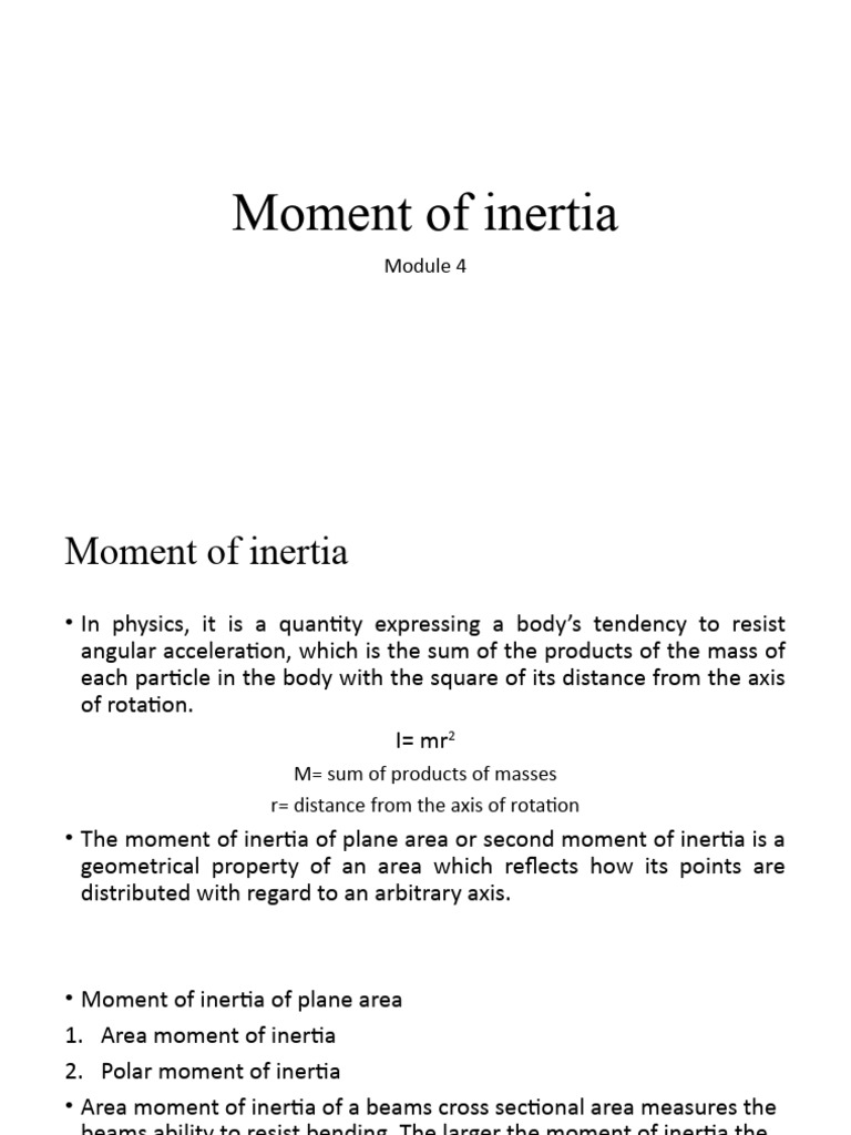 Moment of Inertia | PDF | Mechanics | Classical Mechanics
