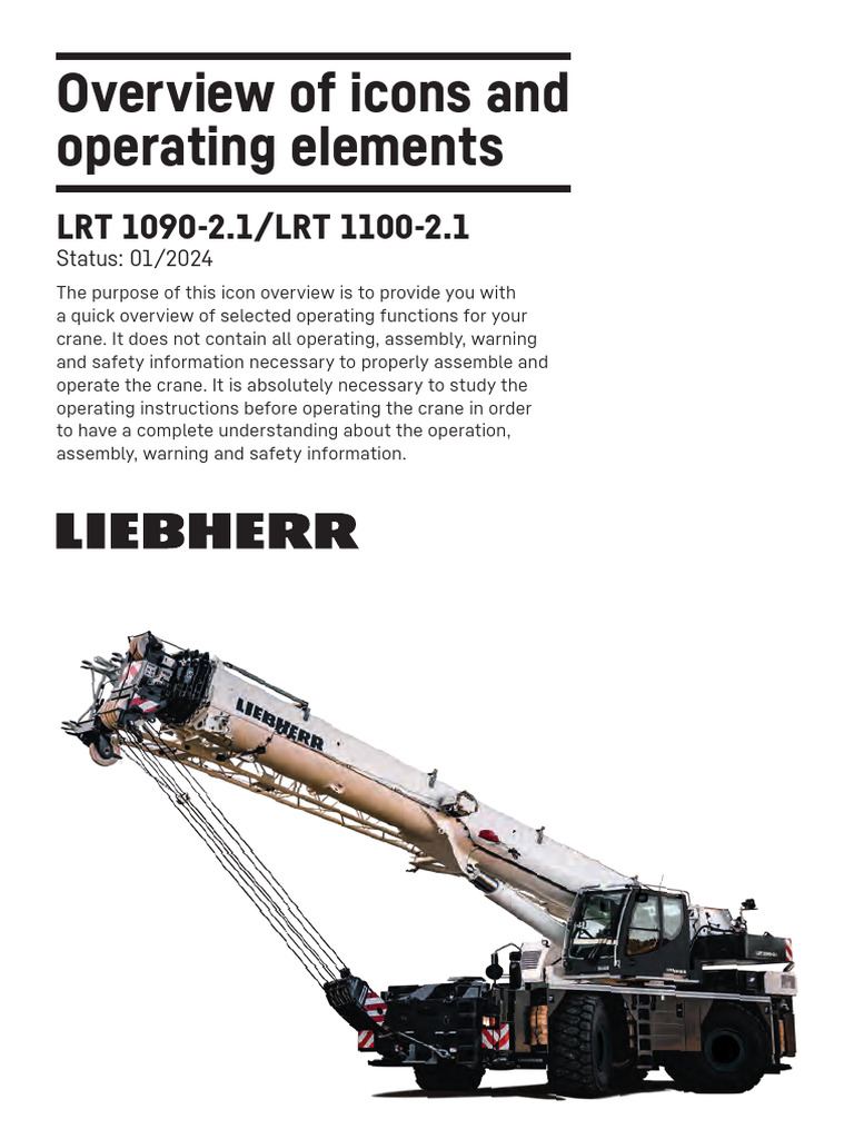 Liebherr LRT 1090/1100 Icon Overview | PDF | Steering | Crane (Machine)