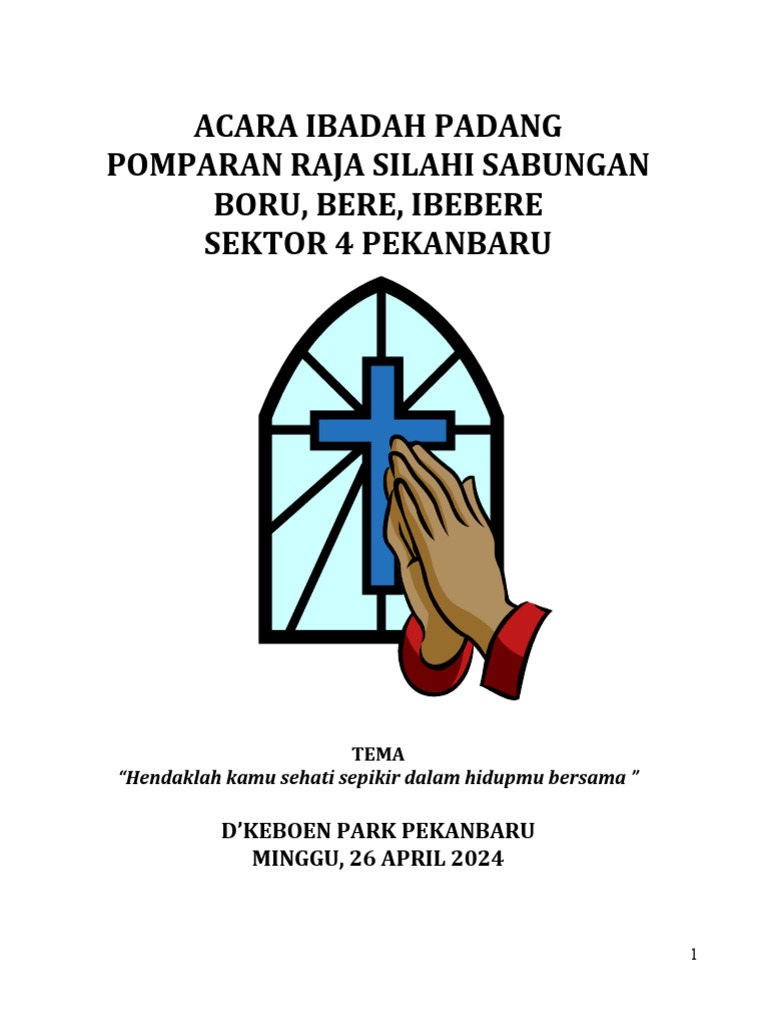 Acara Ibadah Padang Silahi Sabungan | PDF | Seni & Disiplin Bahasa ...