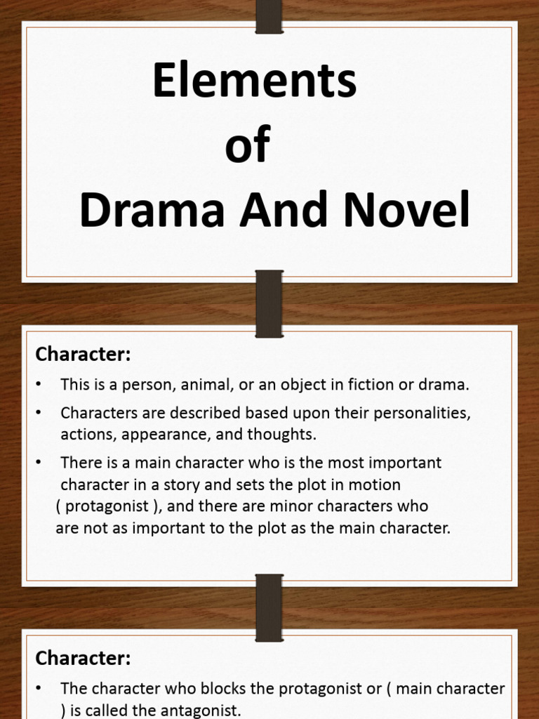 Elements of Drama and Novel by Madam Saira Anwar | PDF | Plot ...
