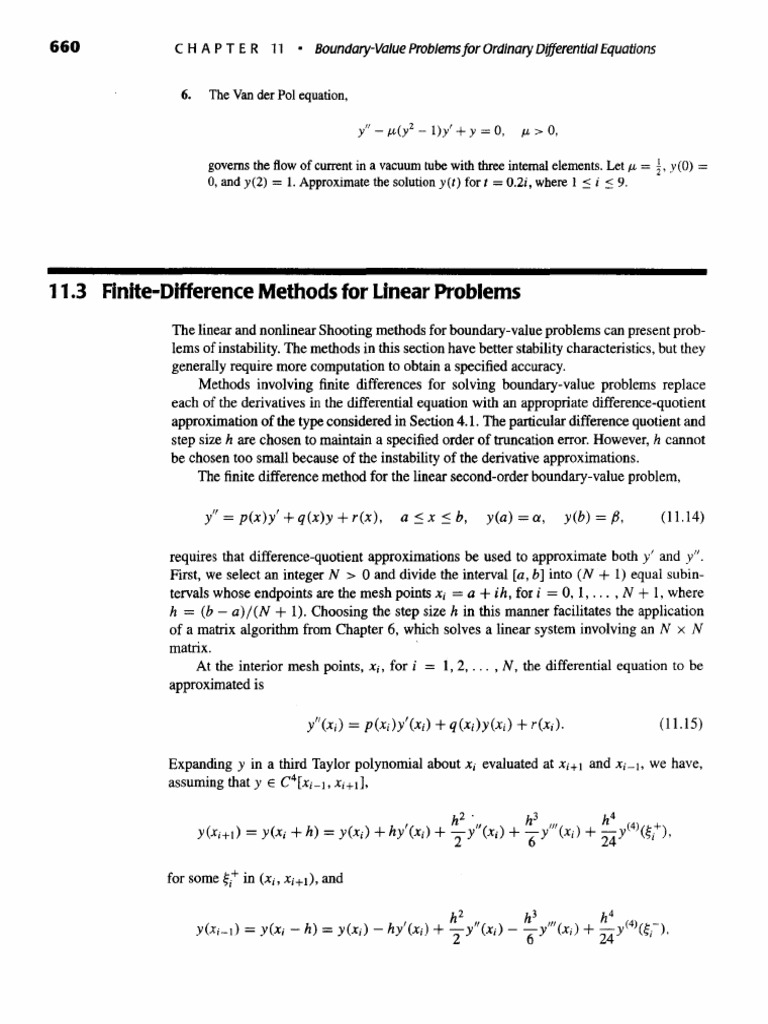 Finite Difference Method | PDF | Finite Difference | Differential Equations