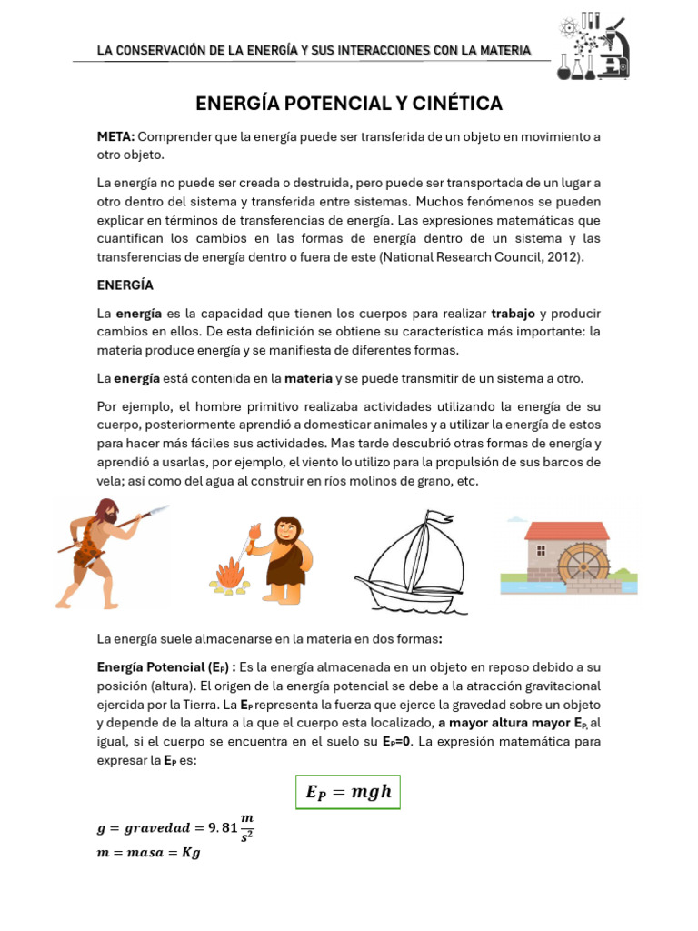 Lectura Energía Potencial y Cinética | PDF | Energía potencial | Importar