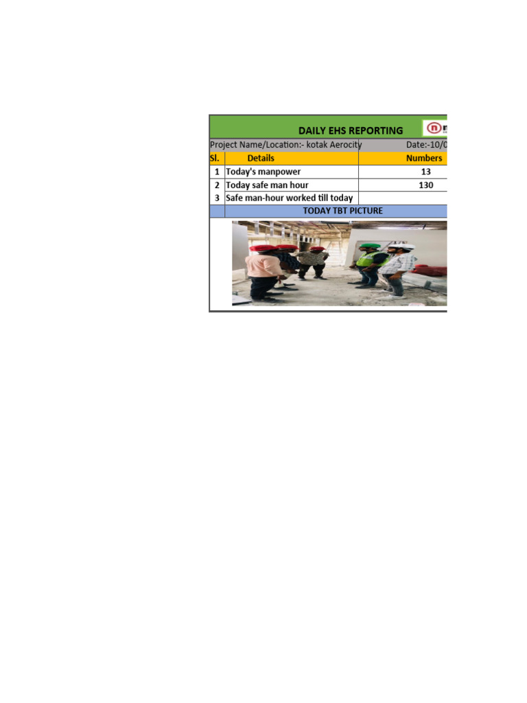 Daily EHS Report | PDF