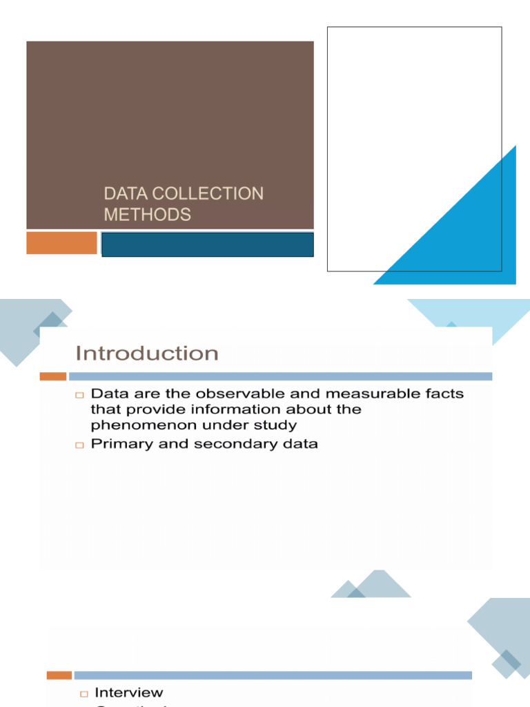 Data collection Methods | PDF