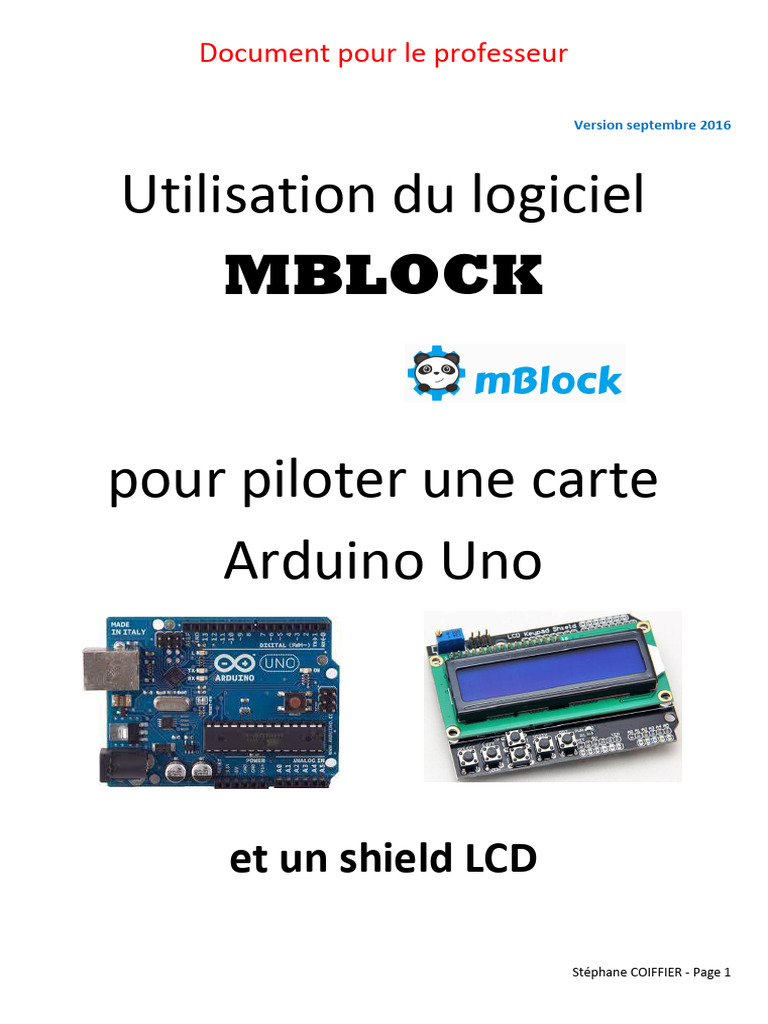 Utilisation de mBlock avec Arduino Uno | PDF | Entrée/Sortie | Informatique