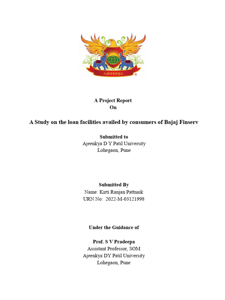 Kirti Sip Report 1 | PDF | Non Bank Financial Institution | Banks