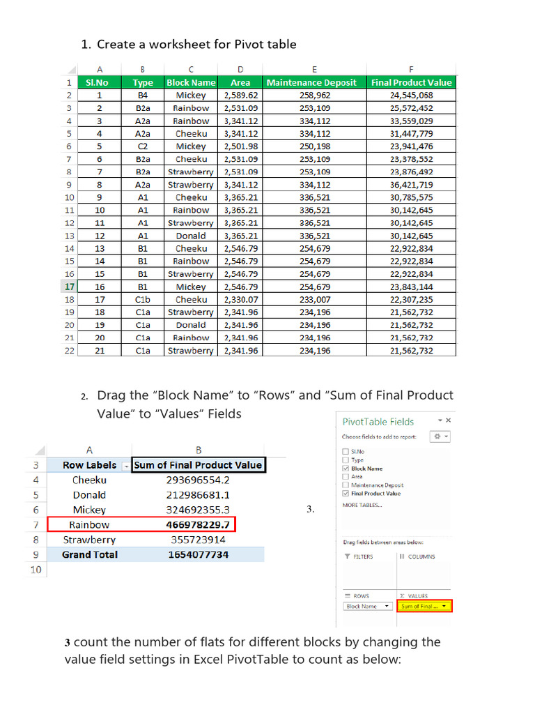 EX NO 28 Create A Worksheet For Pivot Table | PDF | Computers