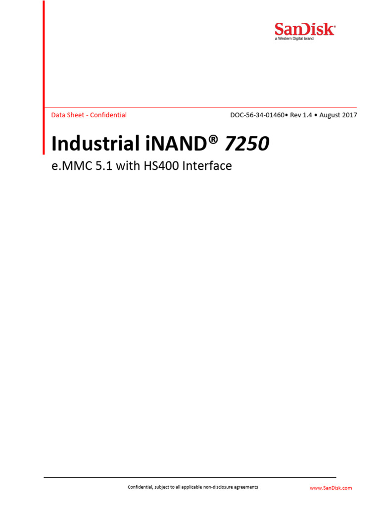 eMMC - SANDISK SDINBDG4 8G XI1 - C577445 | PDF | Flash Memory | Booting