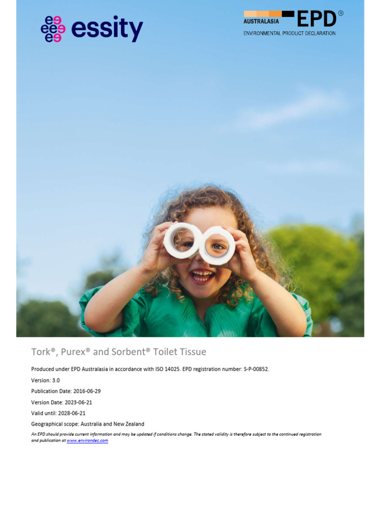 Essity Epd Toilet Paper June23 | PDF | Waste | Life Cycle Assessment