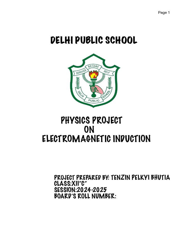 Electromagnetic Induction Project Overview | PDF | Electromagnetic ...