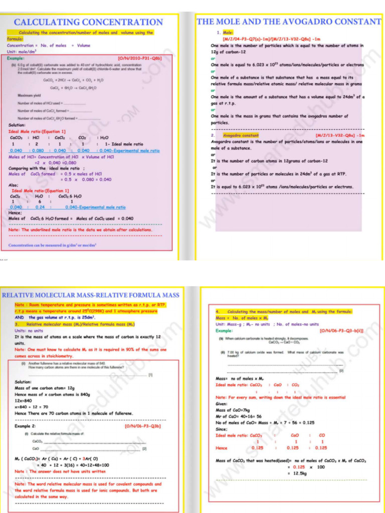 Stoichiometry Notes | PDF