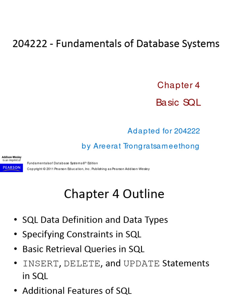 ch04 Basicsql | PDF