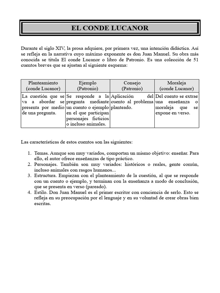El Conde Lucanor | PDF