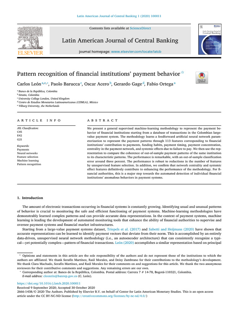 1 Paper Pattern Recognition of Financial Institutions Pay | PDF | Eigenvalues And Eigenvectors ...