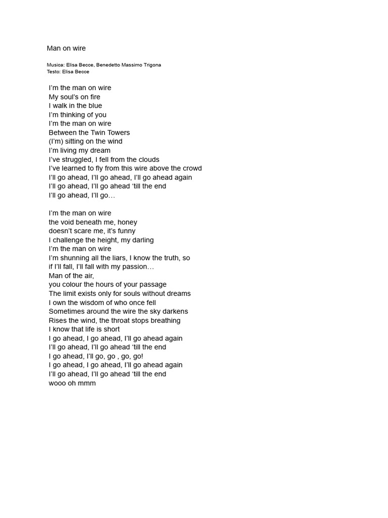 Man On Wire (SIAE) | PDF