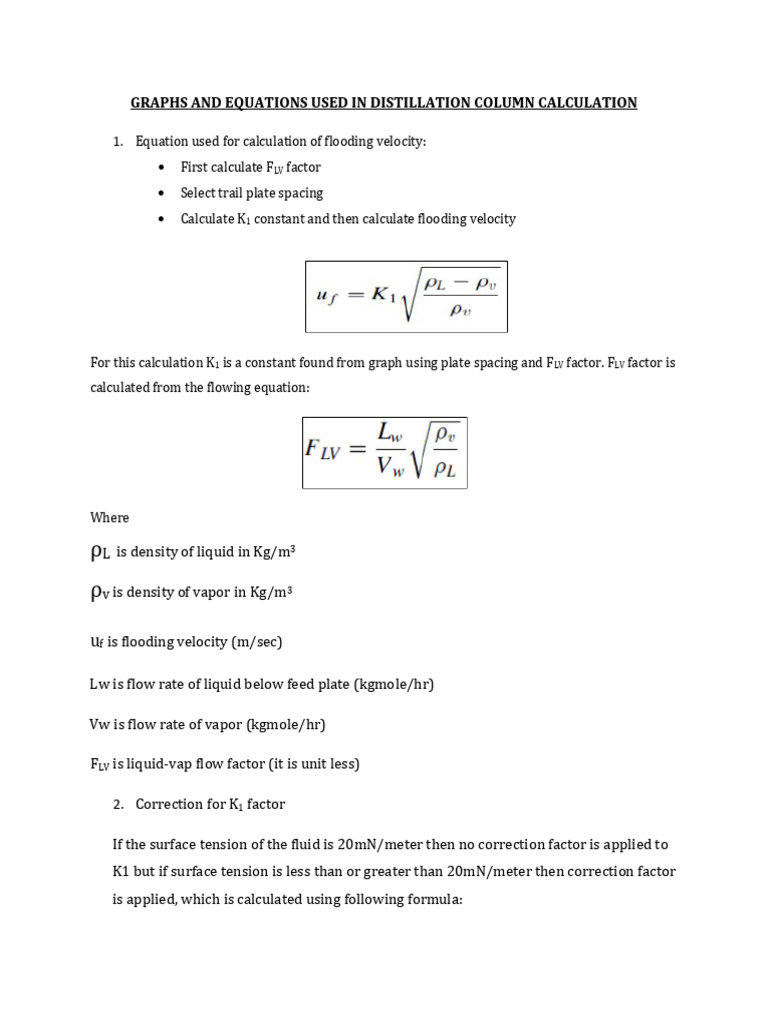 Draft For Distillation Column | PDF | Flow Measurement | Pressure