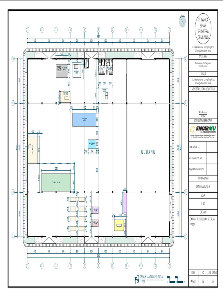 ARS.02 - Denah Lantai Gedung A-01. Denah Lantai | PDF