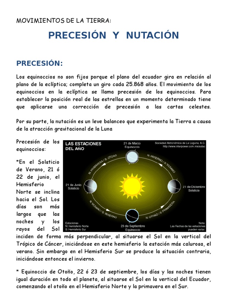 Precesion y Nutacion