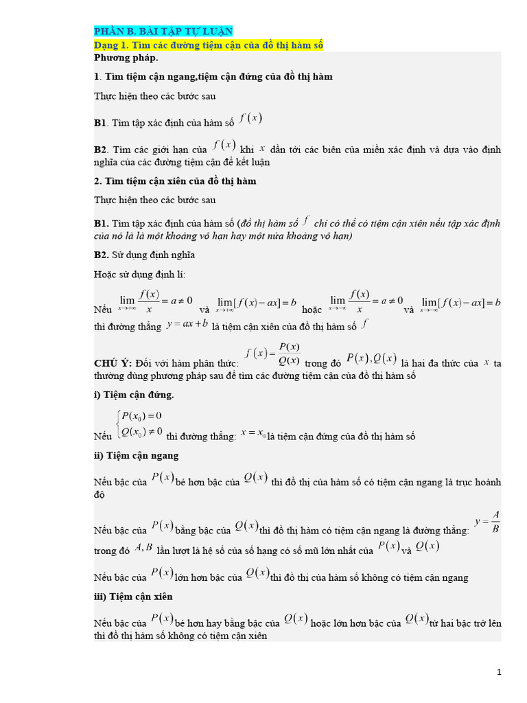 PHAN B. BAI TAP TU LUAN-dapan | PDF