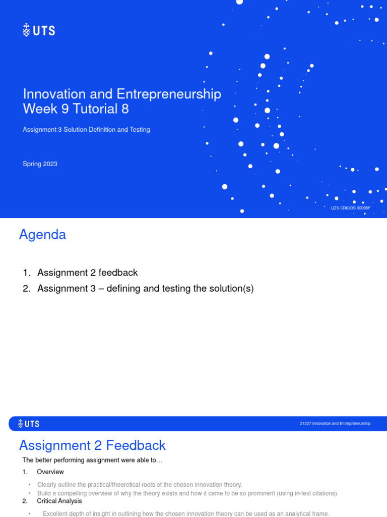 Week 9 Tutorial 8 Slides - S23-1 | PDF | Brainstorming | Innovation