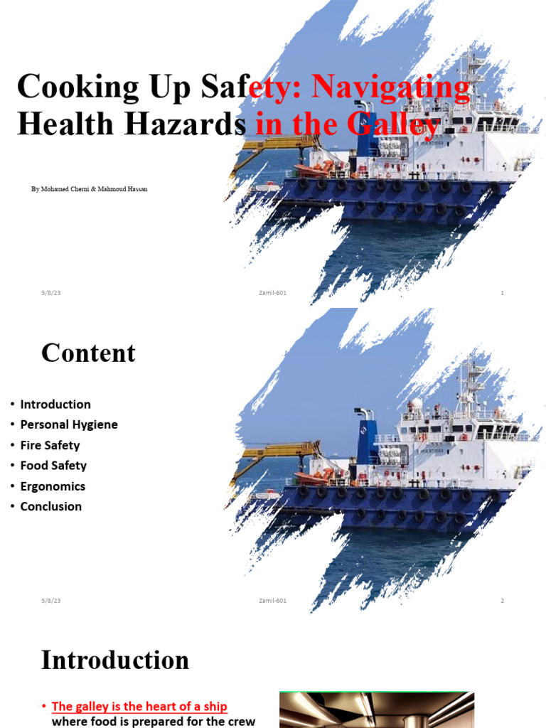 Safety & Health Hazards in The Galley | Download Free PDF | Food Safety ...