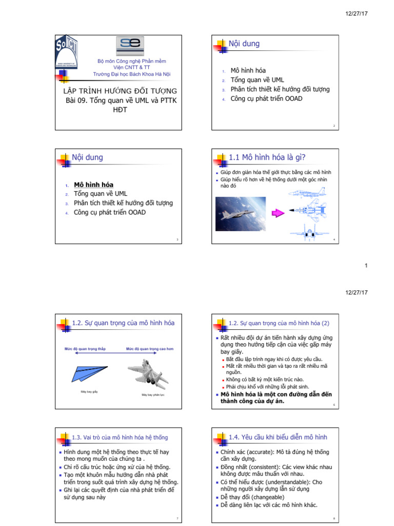 Bai 09 - Tong Quan Ve UML Va PTTK HDT | PDF