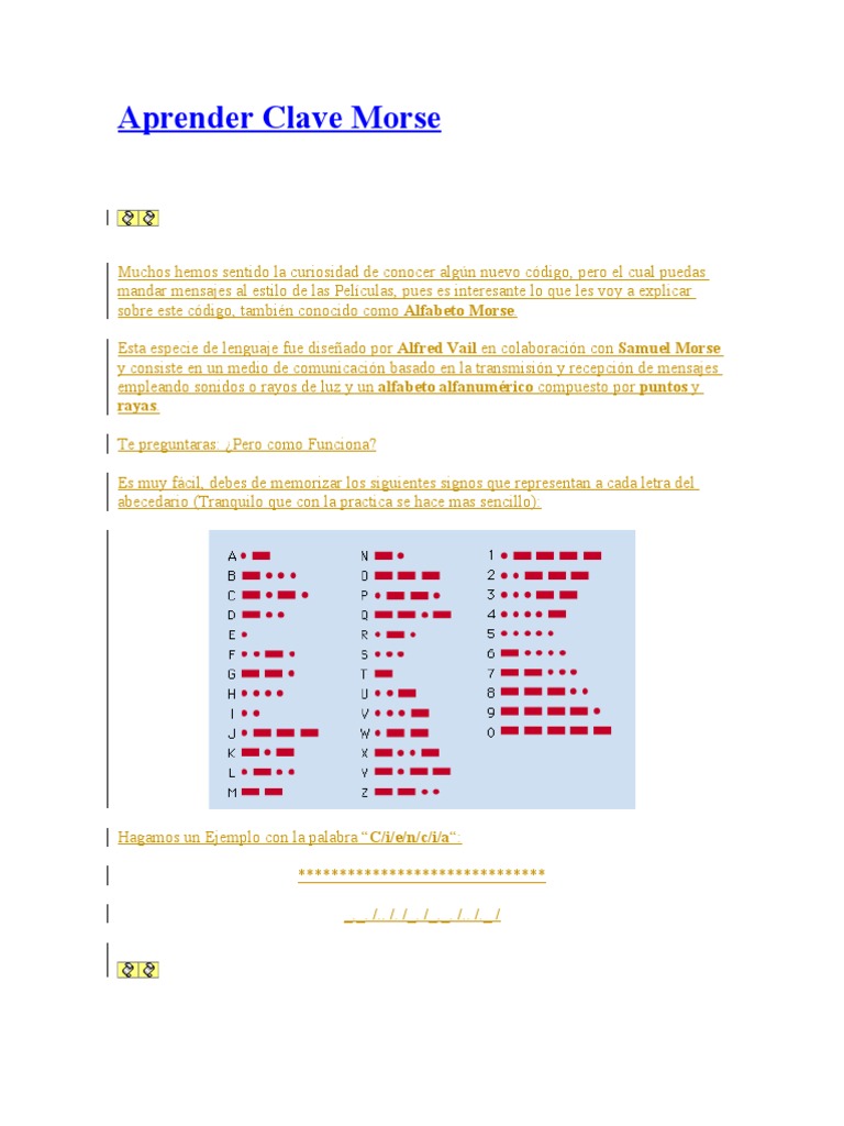 Aprender Código Morse Fácilmente | PDF | Comillas | Semiótica