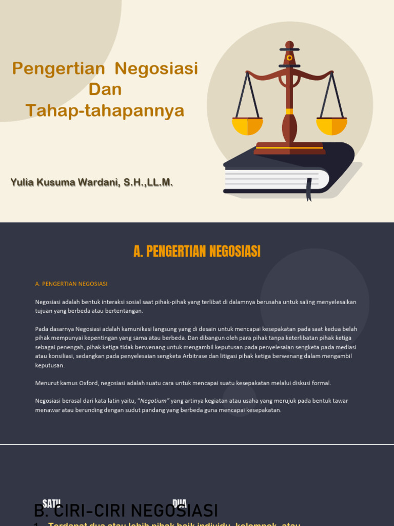 PPT sesi 2 Pengertian Negosiasi dan Tahap-tahapannya | PDF