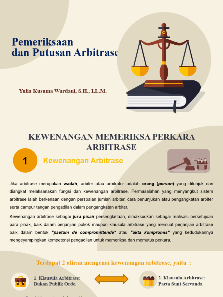 Sesi 8 Pemeriksaan Dan Putusan Arbitrase | PDF