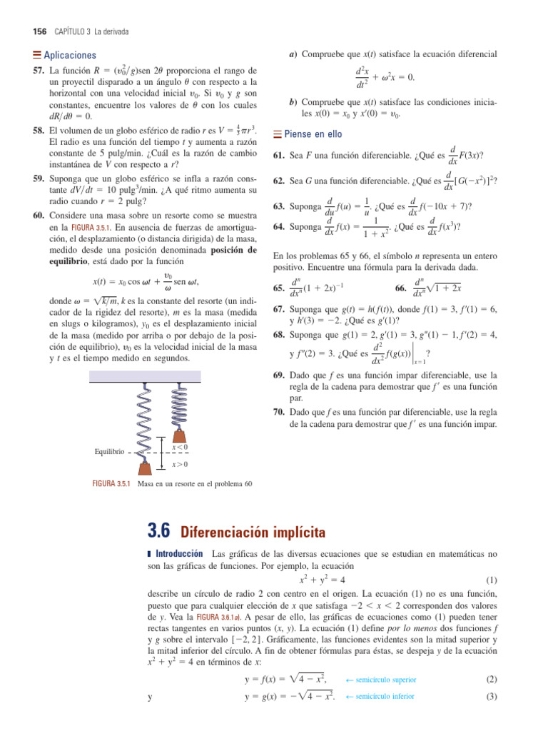Diferenciación Implícita y Aplicaciones Matemáticas | PDF | Derivado ...