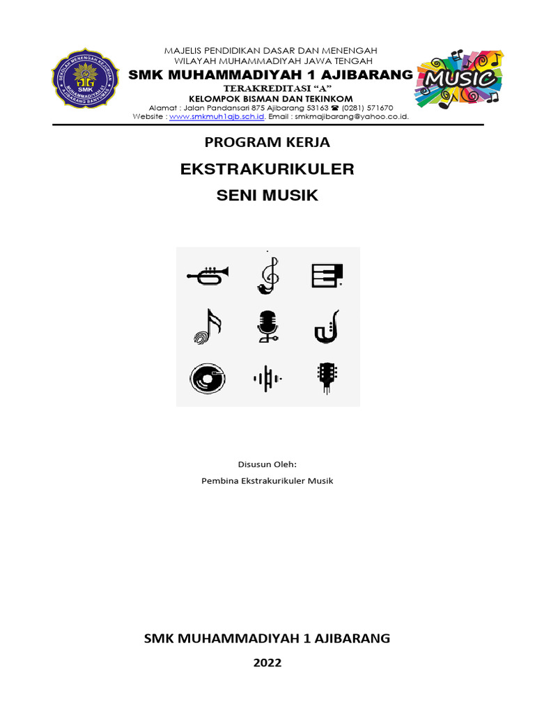 Program Ekstrakurikuler Musik | PDF | Ilmu Sosial | Seni