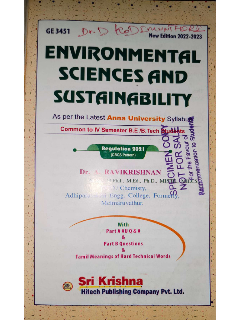 Environmental Science and Sustainability r21 | PDF