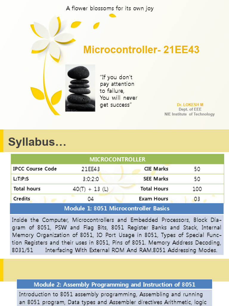 Microcontroller Introduction | PDF | Microcontroller | Computing Microcontroller Introduction | PDF | Microcontroller | Computing