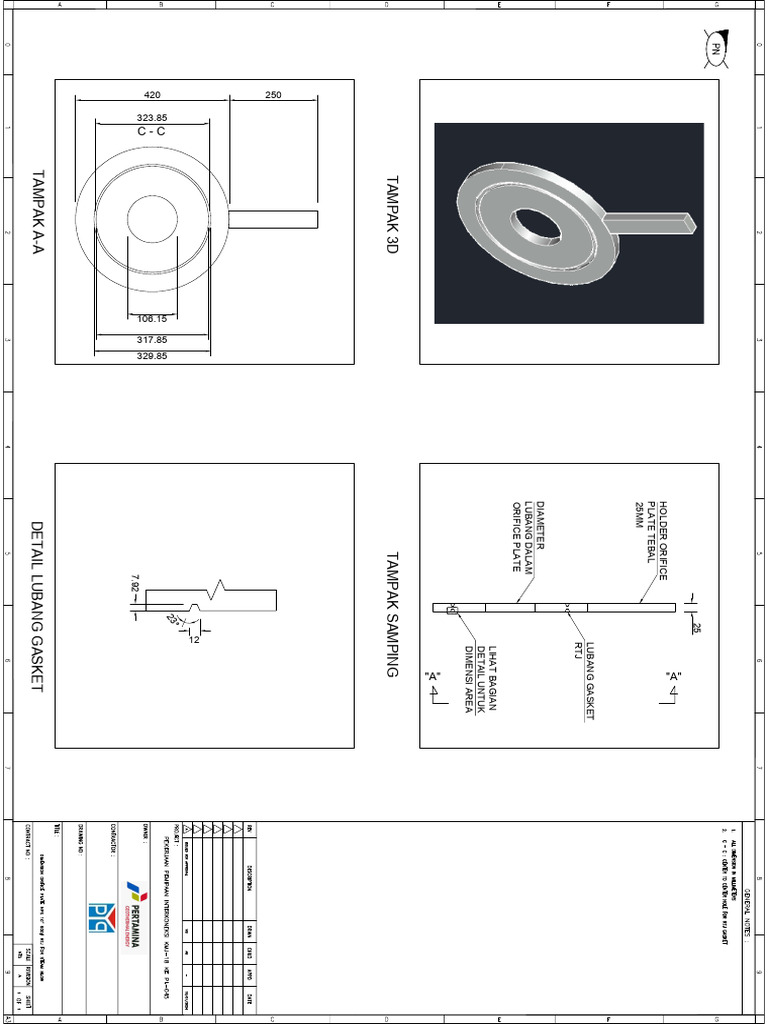 Orifice Plate For Steam Blow 10 Inch 900# RTJ After Meeting Pge | PDF