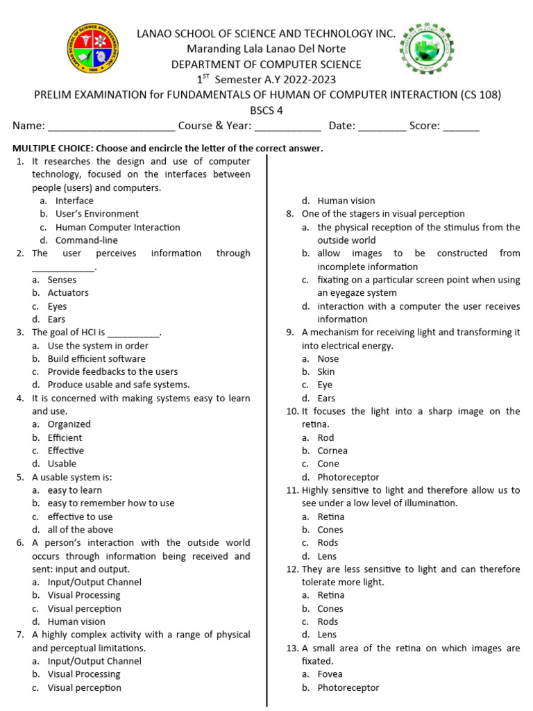 HCI | Download Free PDF | Visual Perception | Ear