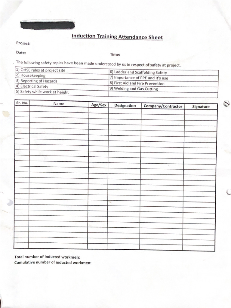 Induction Training | PDF
