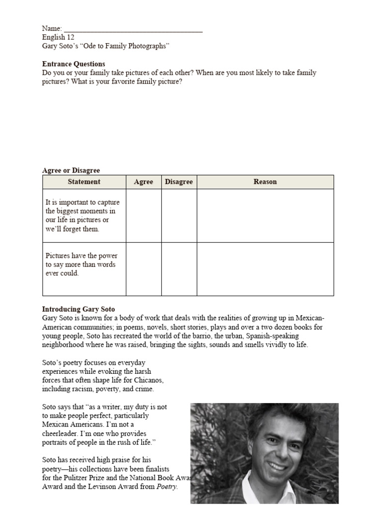 Ode To Family Photographs | PDF