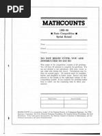 2023 Chapter Competition Sprint Round | PDF | Mathematics