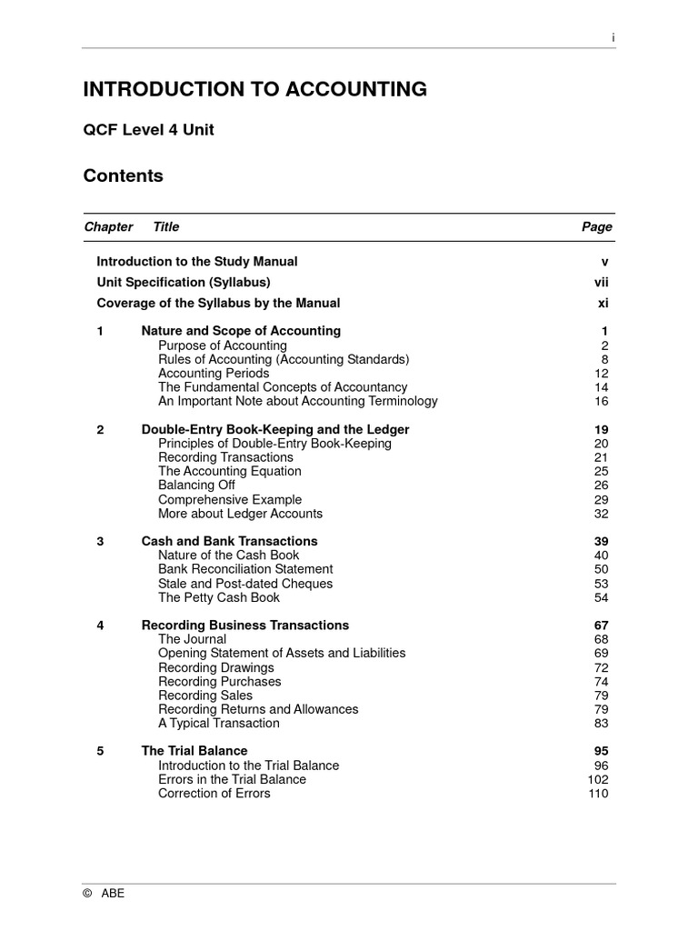 Introduction To Accounting: QCF Level 4 Unit | PDF | Bookkeeping | Balance Sheet