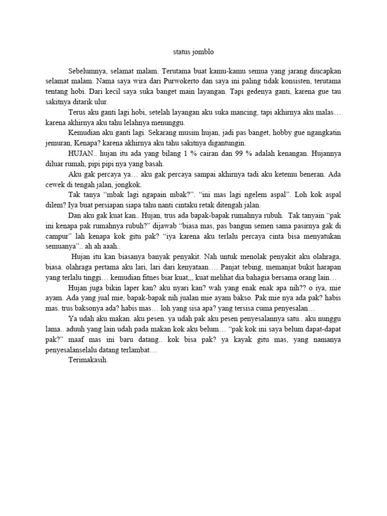 Contoh Stand Up Comedy | PDF