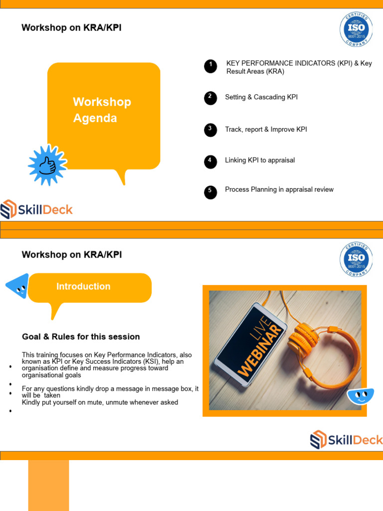 KRA/KPI Workshop Overview and Training | PDF | Strategic Management ...