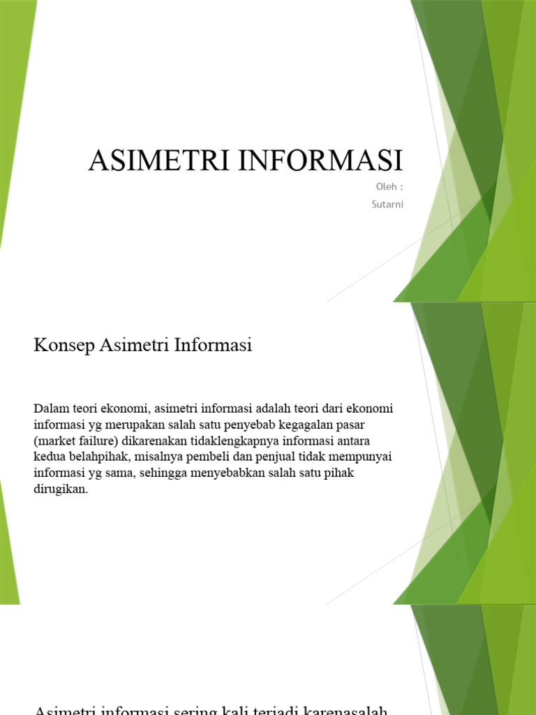 Asimetri Informasi | PDF