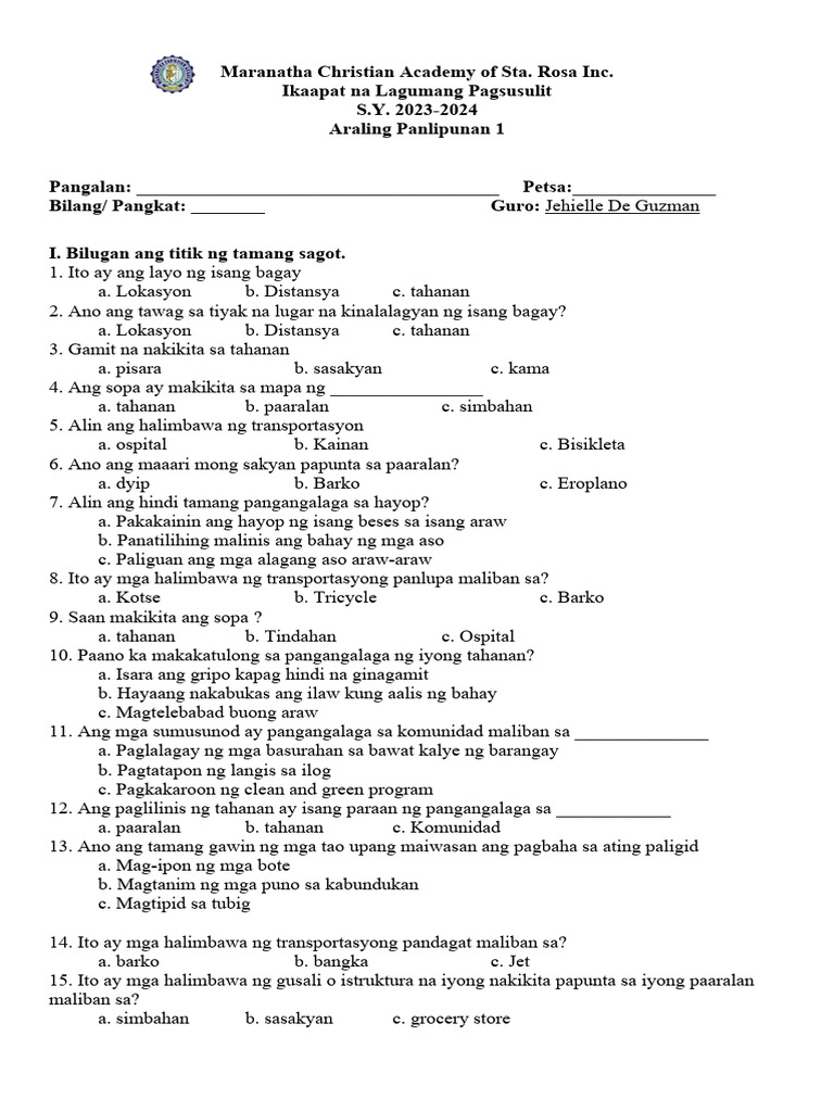 AP 4th Quarterly | PDF